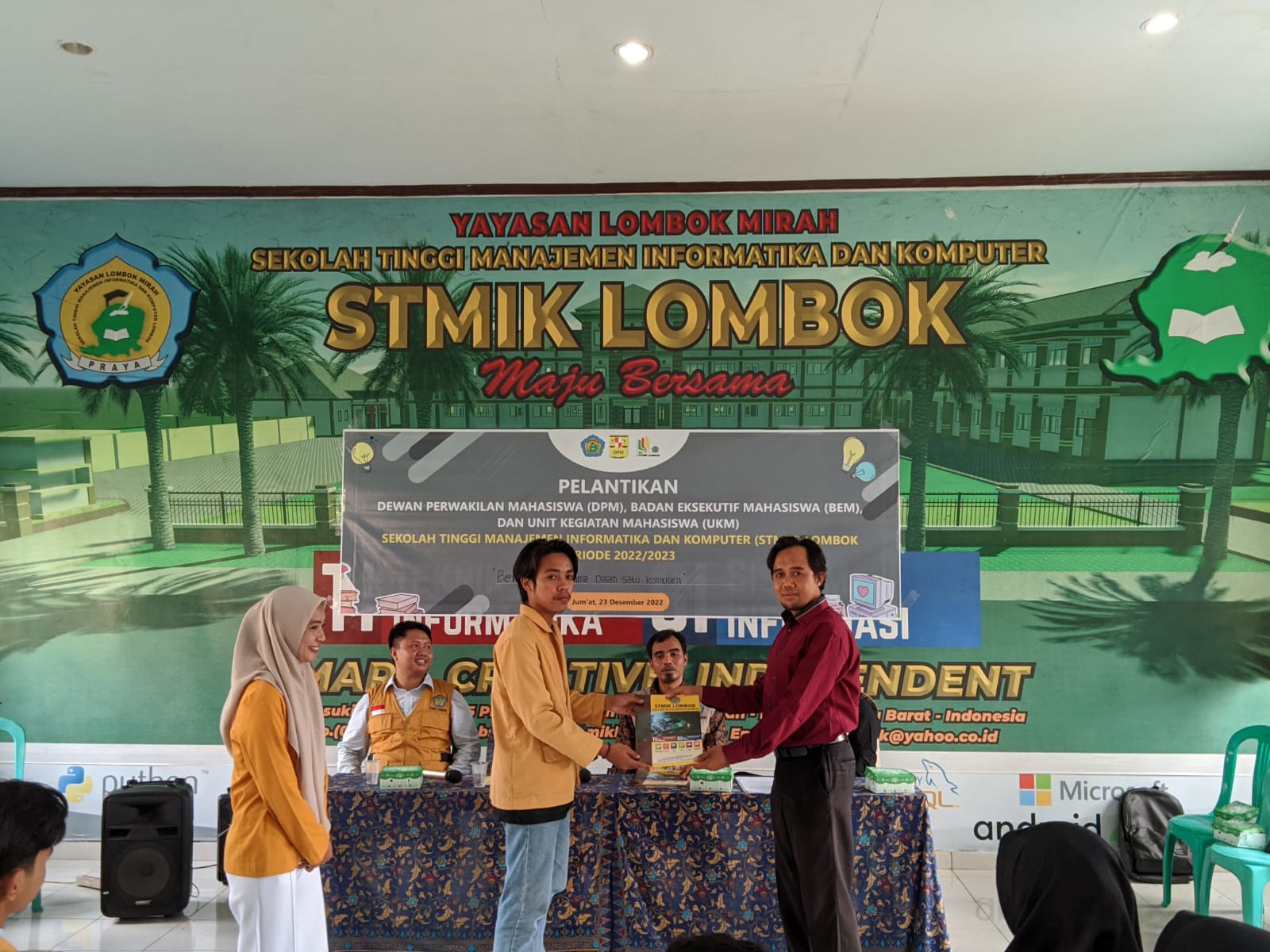 PELANTIKAN DEWAN PERWAKILAN MAHASISWA (DPM), BADAN EKSKUTIF MAHASISWA ...